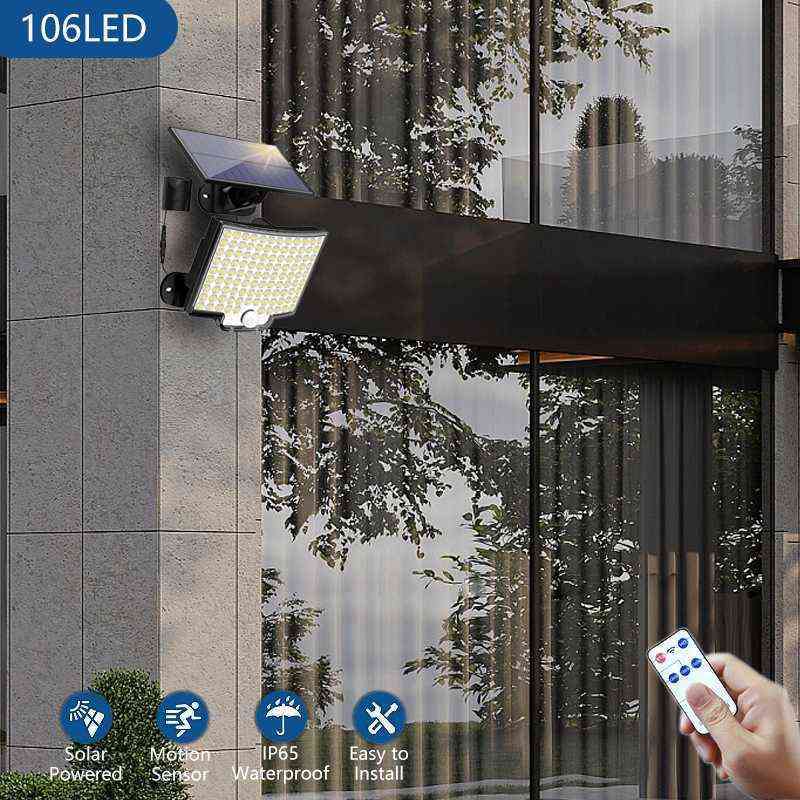 Jual Gebit Lampu Dinding Solar Motion Sensor Waterproof 106 Led 1500mah ...