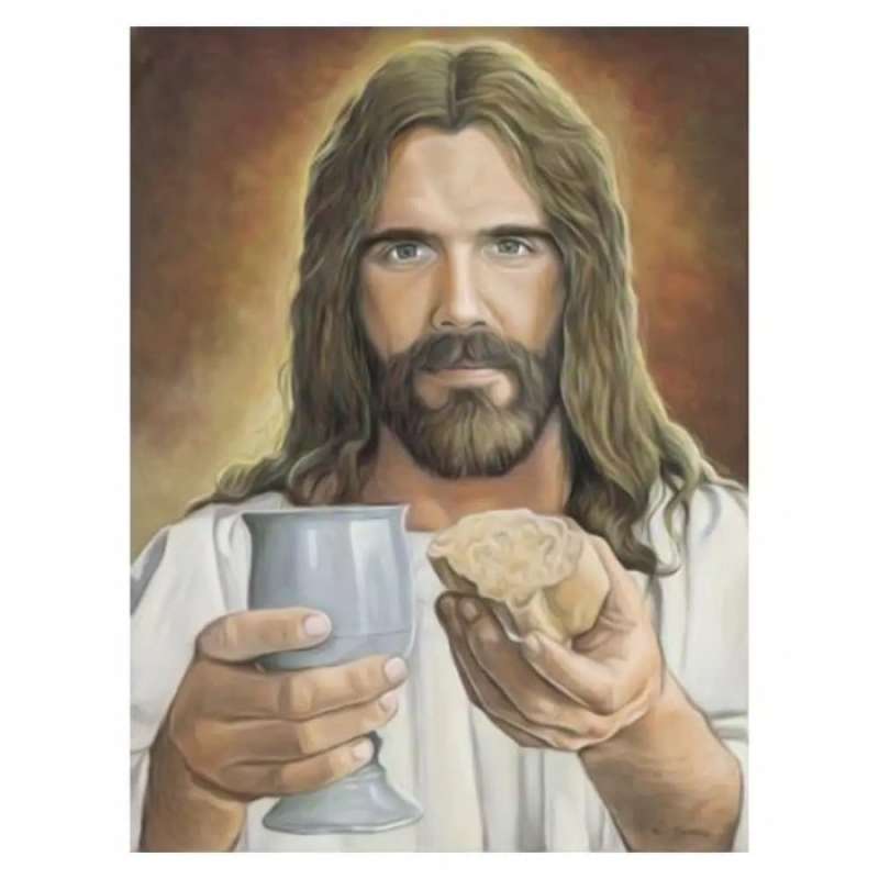 Promo Maostore Diamond 5d Painting Full Holy Bread Jesus Yesus Kristus ...