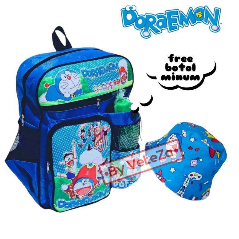 Promo Tas Ransel Anak Doraemon Gratis Waistbag+topi+botol Minum - Tas ...