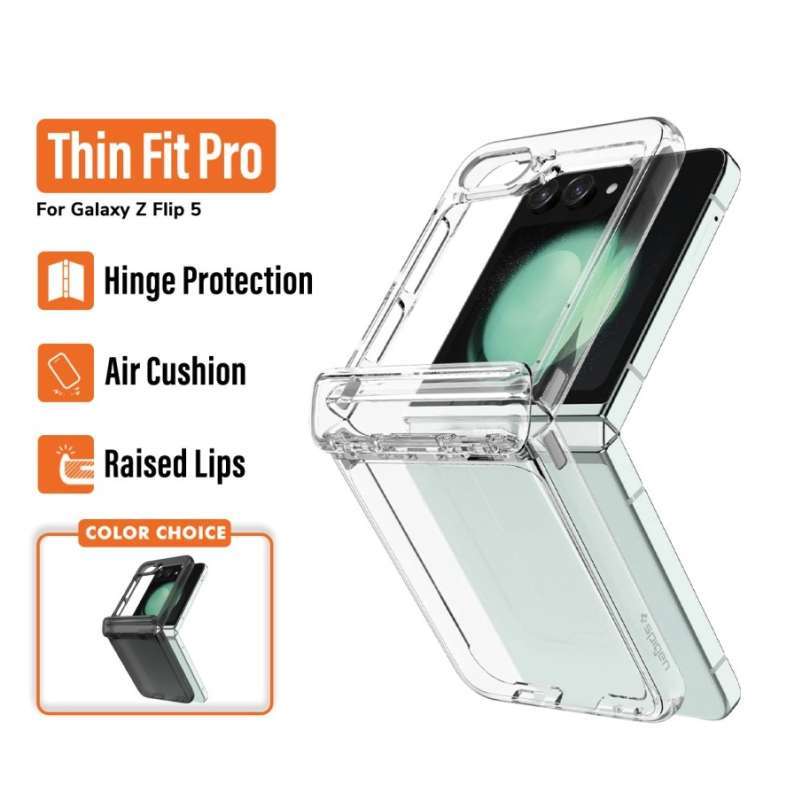 Promo Case Samsung Galaxy Z Flip 5 Spigen Thin Fit Pro Hardcase Slim Casing - Crystal Clear ...