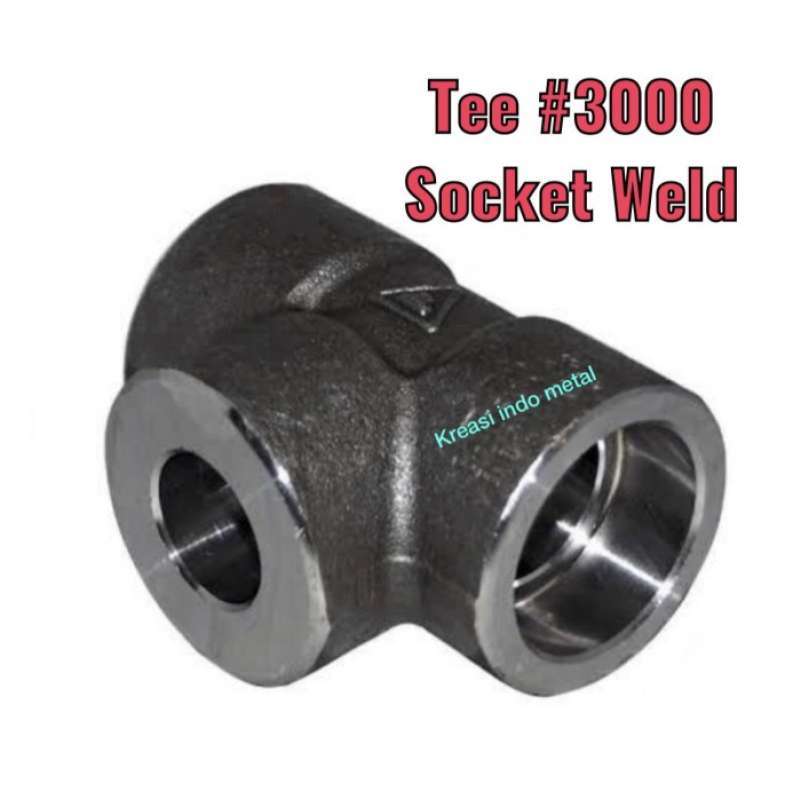 Jual 2 Tee Sock Weld /sw Class #3000 -2 Inch Socket Welded A105 Besi Di ...