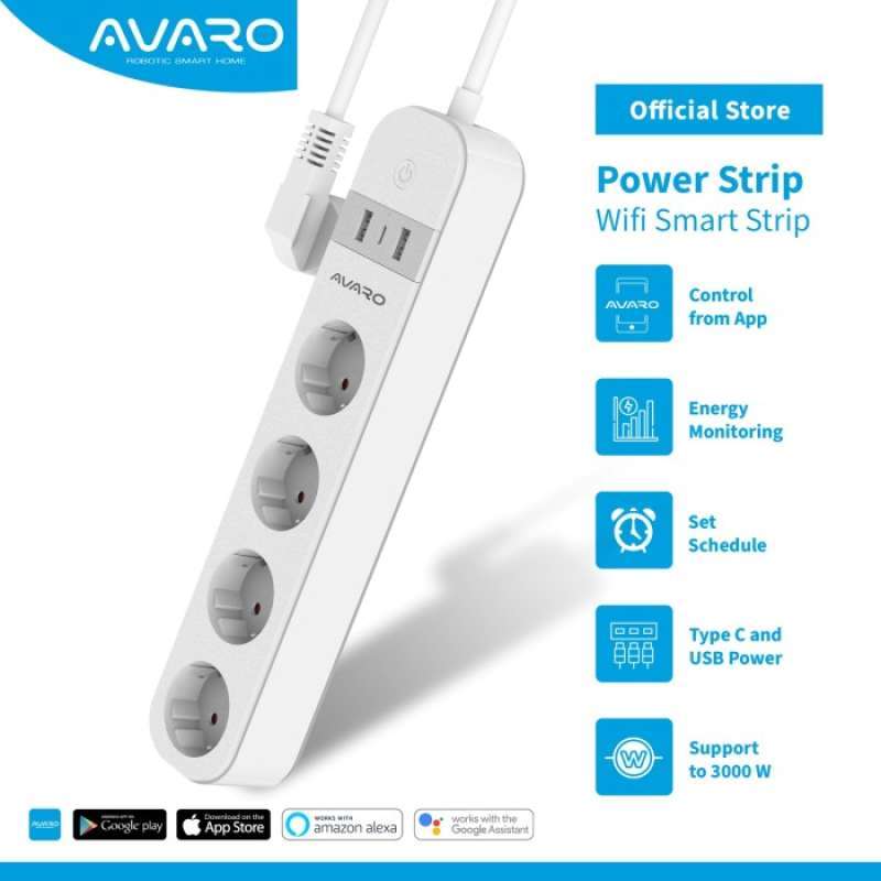 Jual Avaro Smart Extention Power Strip Stop Kontak Wifi Iot Smart Home ...