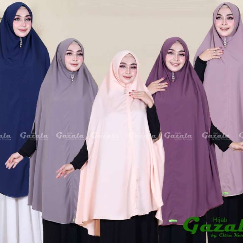 Jual Hijab Syari Woolpeach Premium Model Tangan Bolong Lis Pita Warna ...