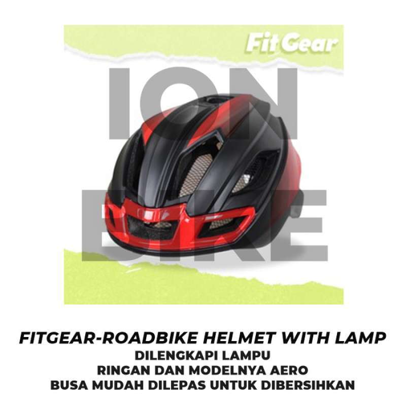 Promo Helm Roadbike Fitgear With Lamp Aero Terbaru Ringan Murah Sepeda ...