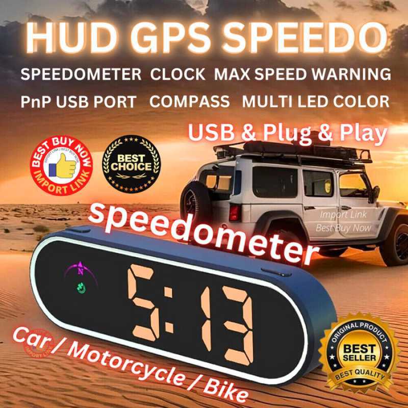 Promo Car Hud Usb Speedometer Gps Compass Speedo Meter Max Speeding ...