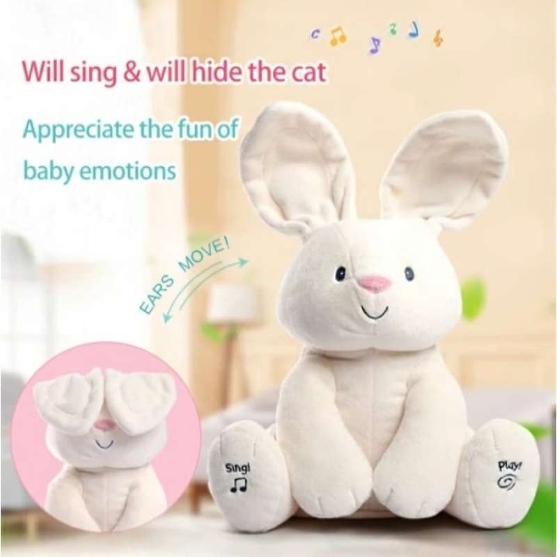 Promo Mainan Anak Boneka Kelinci Putih Cilukba ~ Rabbit/bunny Peek A ...