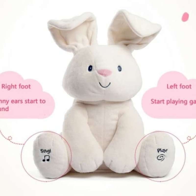 Promo Mainan Anak Boneka Kelinci Putih Cilukba ~ Rabbit/bunny Peek A ...