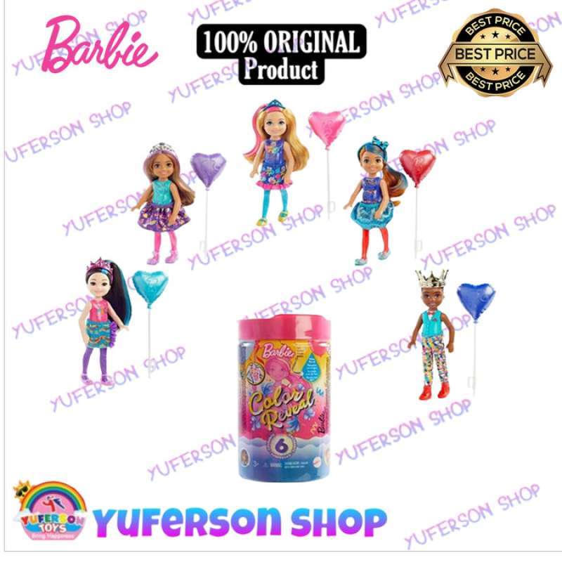 Promo Barbie Chelsea Colour Reveal Party Doll Assortment With 6 ...