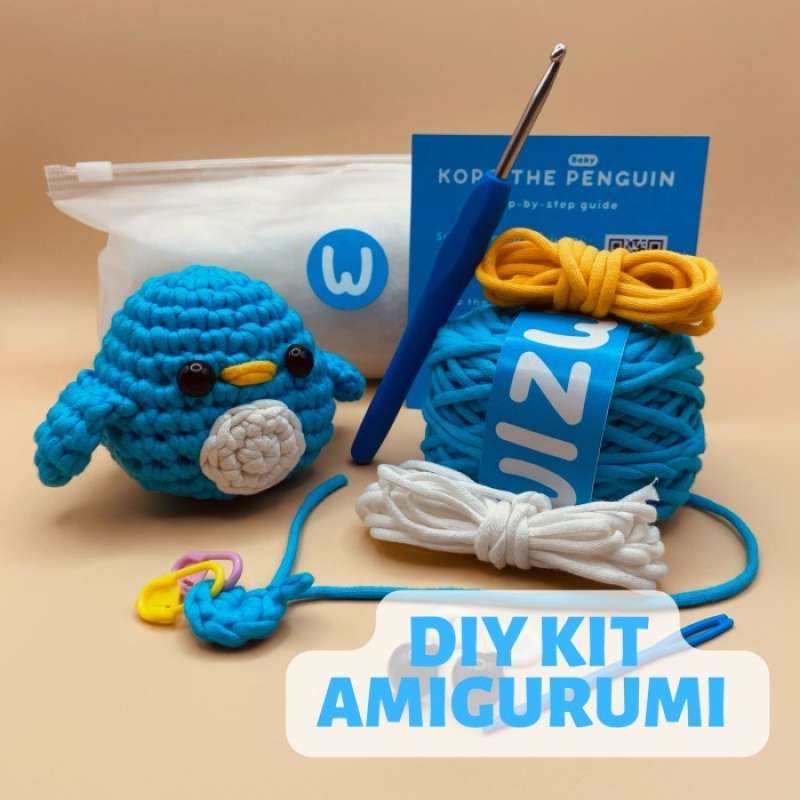 Promo Berkualitas Diy Crochet Kit Amigurumi - Koro The Baby Penguin ...