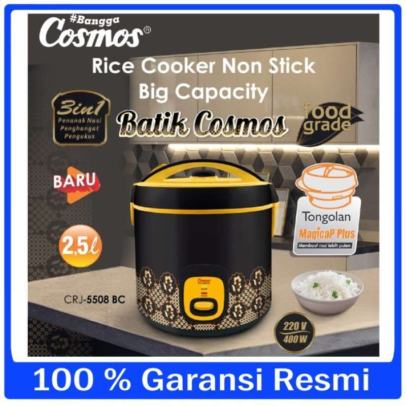 Promo Magic Com Cosmos Crj 5508bc - 2,5 L / Cosmos Rice Cooker 3 In 1 ...