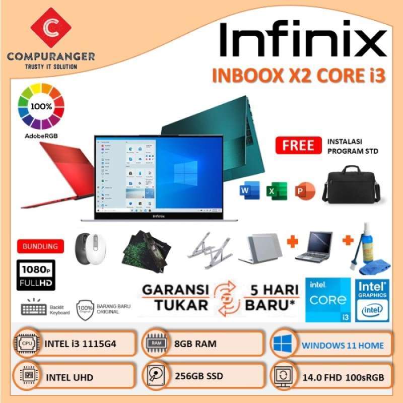 Promo Laptop Infinix X2 Core I3 1115g4 Gen 11 8gb 256gb Ssd 14 Ips 100 ...