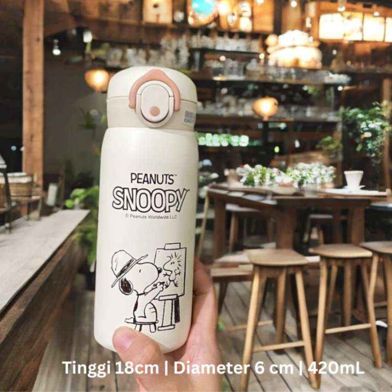 Promo 500ml Termos Stainless Steel Snoopy Double Wall Spill Proof - 420 ...