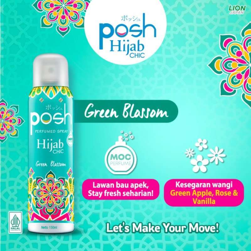 Promo Posh Hijab Body Spray Green Blossom 150 Ml X 2 Pcs Diskon 29% Di ...