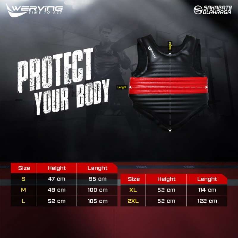 Promo Body Protector Silat Velcro Werving, Body Silat Velcro - Hitam ...