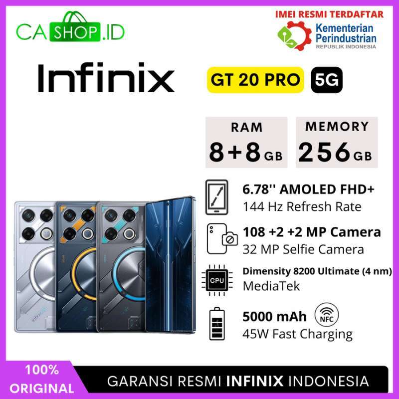 Jual Infinix Gt 20 Pro 5g Nfc 16gb 256gb (8+8/256) Gt20 New Original Garansi Resmi Di Seller ...