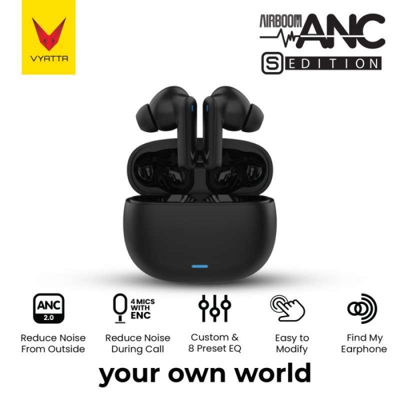 Promo Vyatta Airboom Anc S Tws Bluetooth Headset Earphone Custom Eq ...