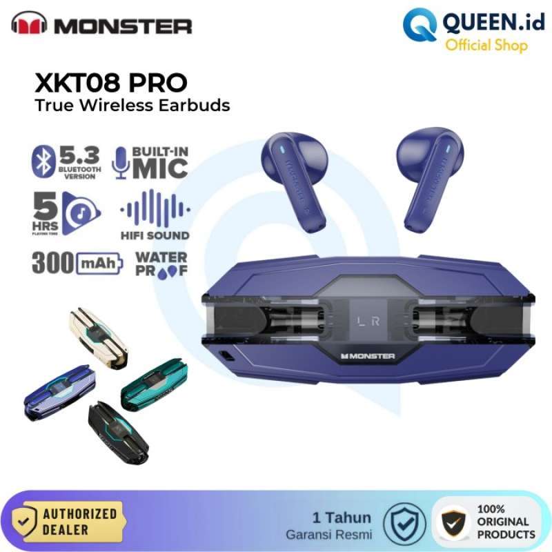 Promo Monster Xkt08 Pro Tws True Wireless Earbuds Headset Bluetooth 5.3 ...