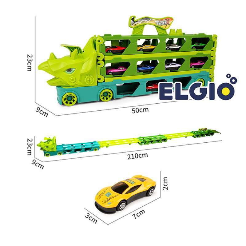 Promo Mobil Truk Dinosaurus Dengan Trek 2 Meter Ejection Racing Track ...