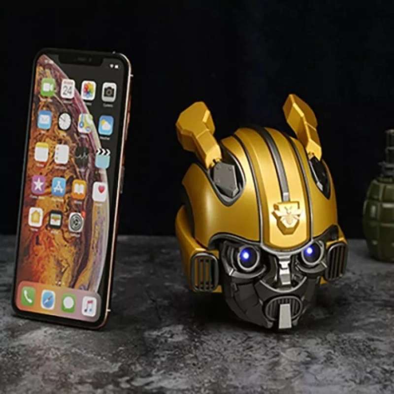 Jual Speaker Bluetooth Bumblebee Head Wireless Portable Transformer ...