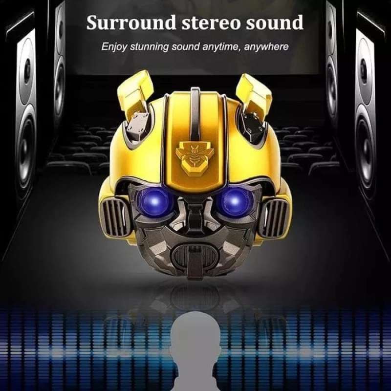 Jual Speaker Bluetooth Bumblebee Head Wireless Portable Transformer ...