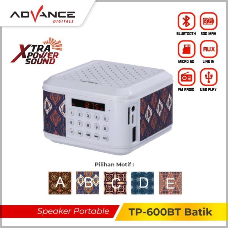Promo Speaker Portable Bluetooth Varian Batik Advance Tp-600 Bt Diskon 23% Di Seller Ryoma Store ...
