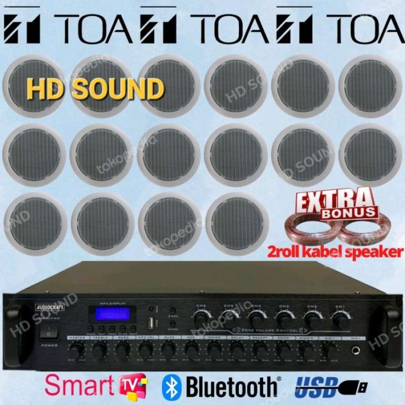 Promo Paket Speaker Ceiling Indoor Toa + Selector+ Alarm Emergency (toa ...