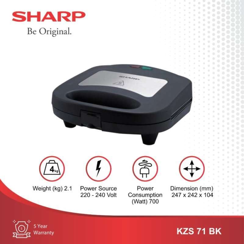 Promo Sharp | Kzs 71 Bk Multiplate Sandwich Toaster Diskon 23% Di ...