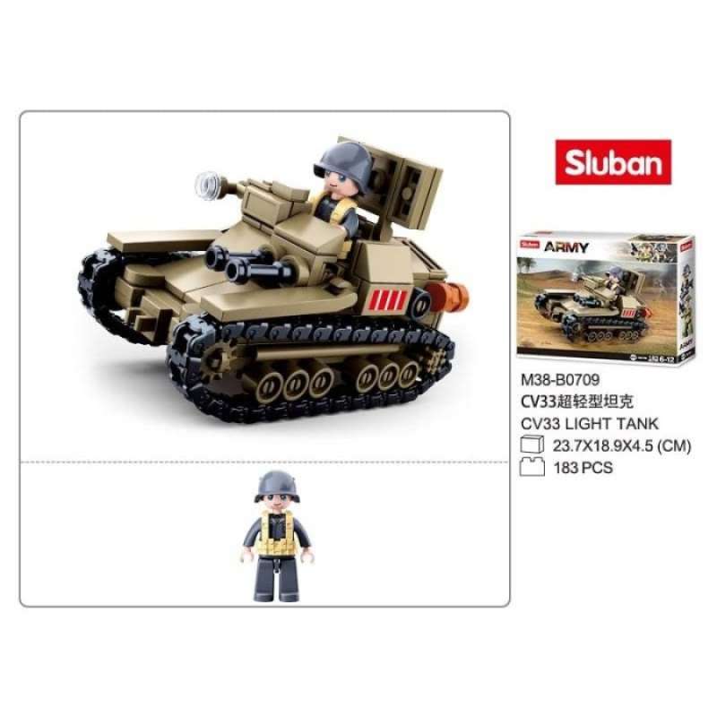 Promo Mainan Edukasi Anak Sluban Ww Ii- Italy Army- M38-b0709 / Tank ...