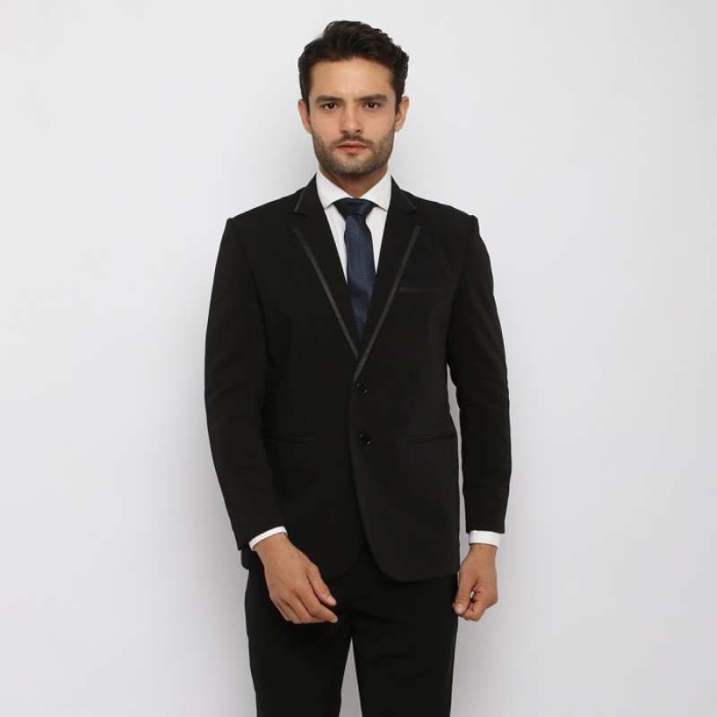 Jual Jas Formal Jas Kantor Jas Nikah Blazer Pria Jas Wisuda Hitam - M ...