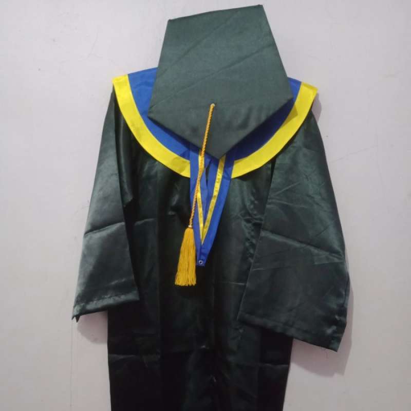 Jual Baju Toga Wisuda Dewasa Biru List Kuning Di Seller Zati Shop ...
