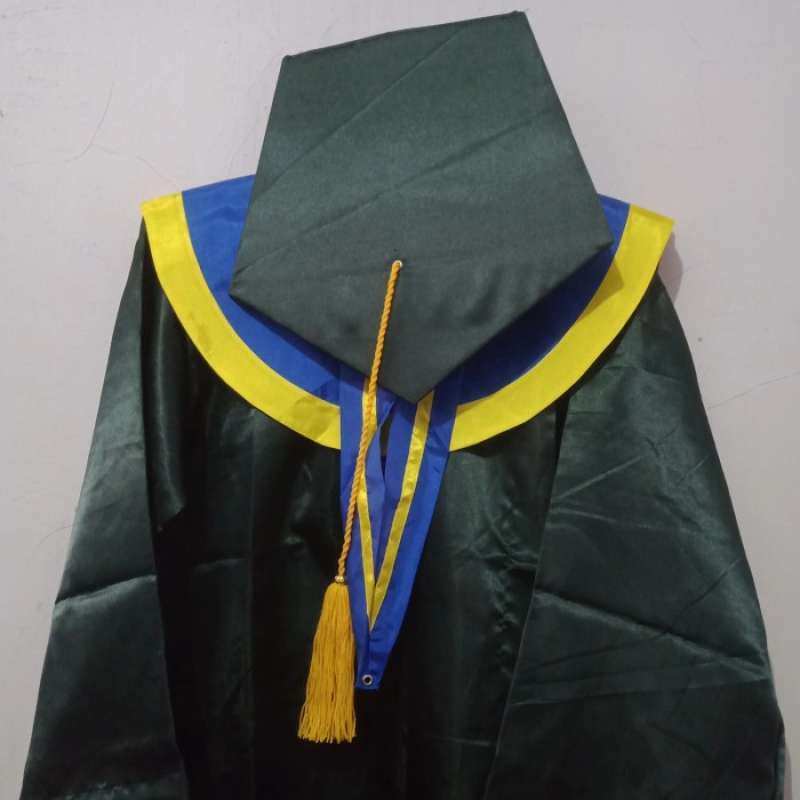 Jual Baju Toga Wisuda Dewasa Biru List Kuning Di Seller Zati Shop ...
