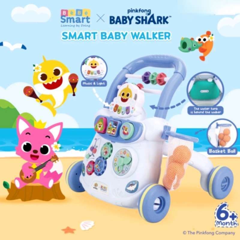 Promo Bebe Smart Baby Walker Smart Baby Shark - Push Walker - Dorongan Belajar Jalan Diskon 23% ...