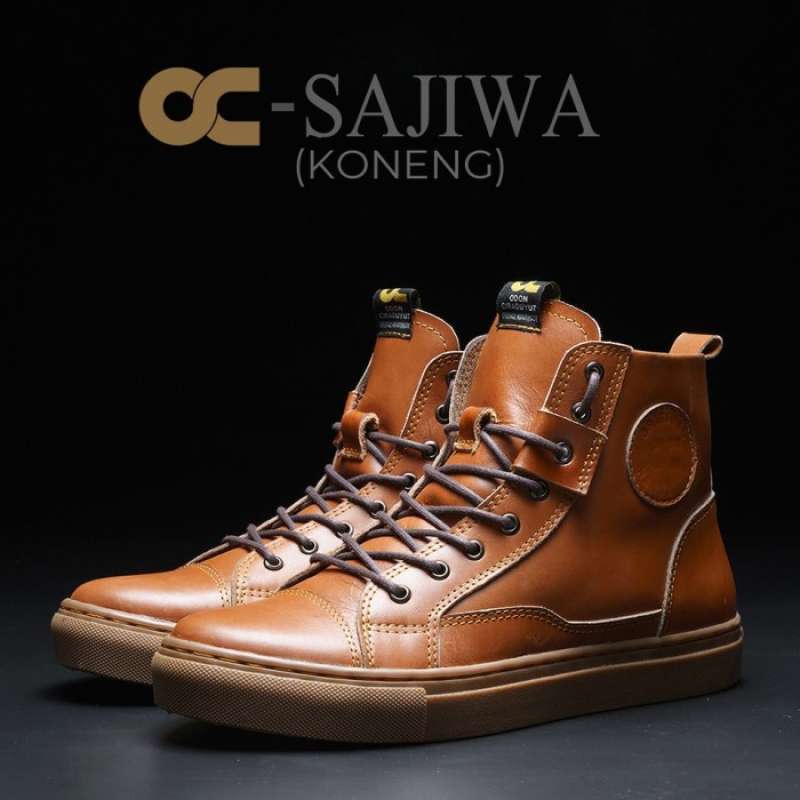Jual Sepatu Kulit Booth Pria Odoncibaduyut Oc - Sajiwa - Koneng 44 Di ...