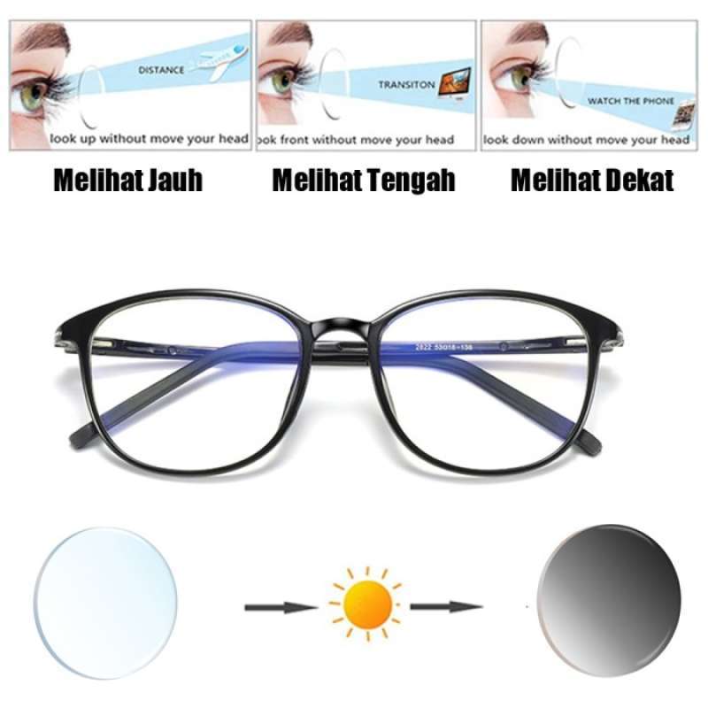 Jual Viendo Frame Kacamata Baca Plus Dan Jalan Progresif Photocromic ...