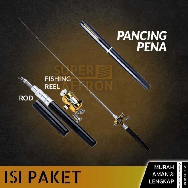 Promo Pancingan Set Lengkap Pulpen Reel Joran Fishing Rod Pen Simple ...