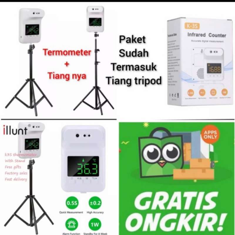 Promo Thermometer Digital Infrared Termometer Otomatis Cek Suhu Badan ...