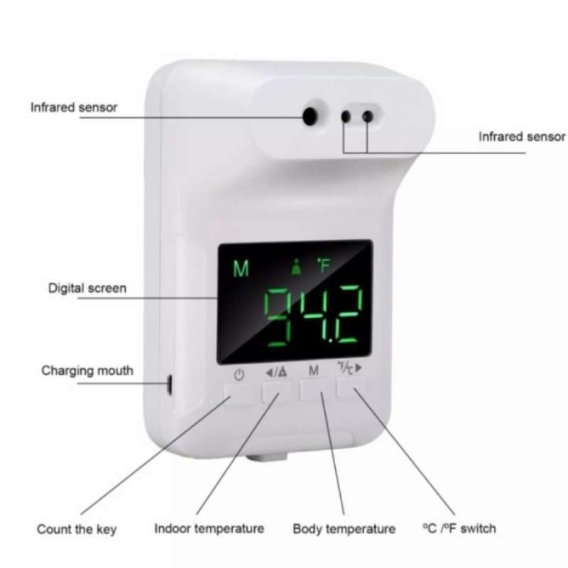 Promo Thermometer Digital Infrared Termometer Otomatis Cek Suhu Badan ...