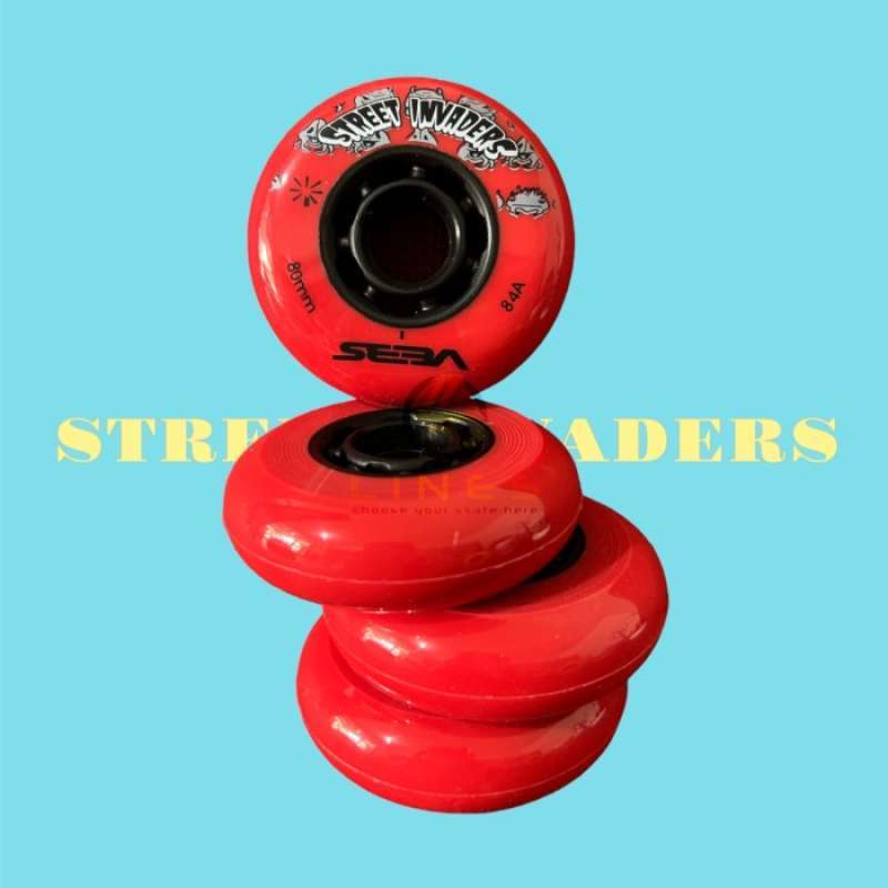 Promo Wheel Roda Inline Skate Seba Street Invaders - Merah, 76mm Diskon ...