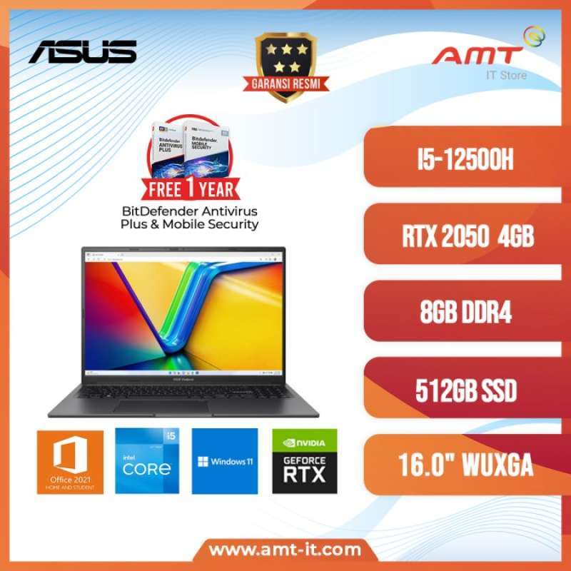 Promo Asus Vivobook 16x K3605zf-vips551 I5-12500h 8gb 512gb Ssd Rtx ...