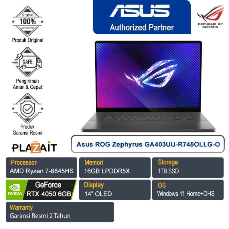 Jual Asus Rog Zephyrus G14 Ga403uu-r745ollg-o /amd Ryzen 7-8845hs/16gb ...