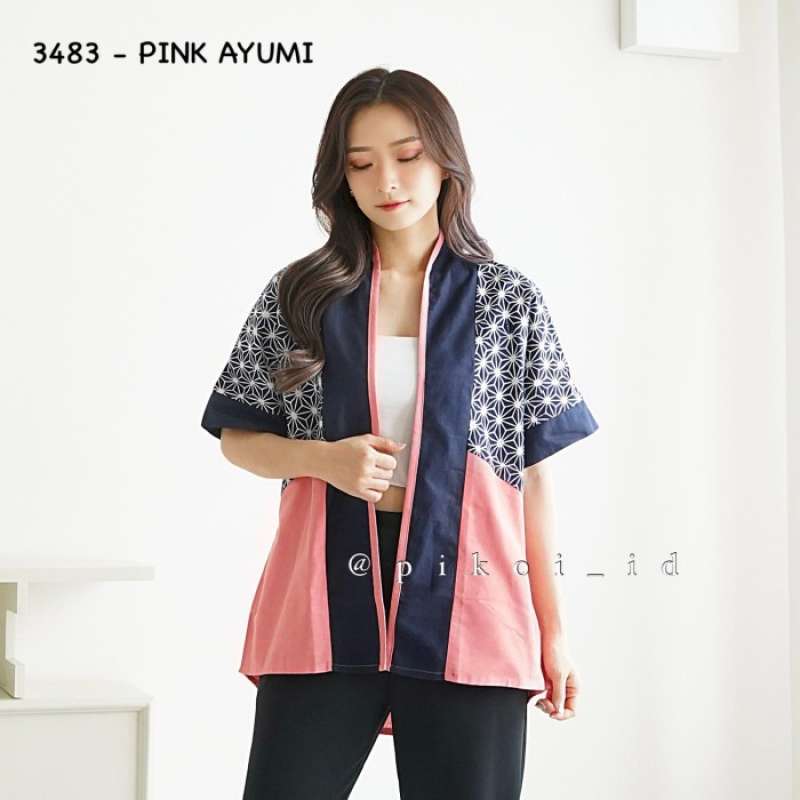 Jual Cardigan Batik Wanita Modern Kombinasi Linen Polos / Outer Cewek ...