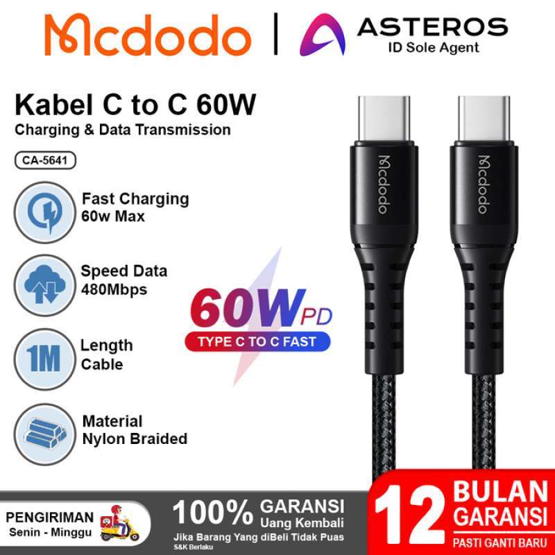 Promo Kabel Data Type C To Type C Pd Fast Charging 60w 20cm 1m 1.2m ...