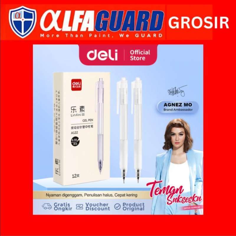 Jual Deli Gel Pen / Pulpen Gel 0.35 Mm Nyaman Digenggam A122 Di Seller ...