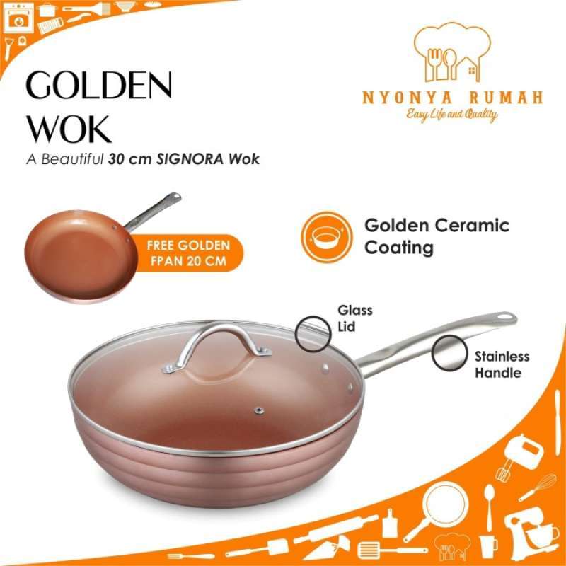Promo Golden Wok Signora + Free Golden Fpan Diskon 23% Di Seller Ashoca ...