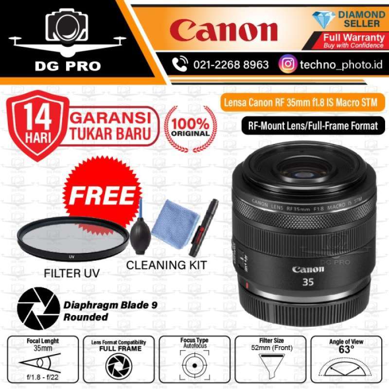 Promo Lensa Rf 35mm F1.8 Is Macro Stm Lens Fix Bergaransi Diskon 23% Di ...