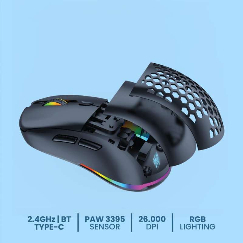 Jual Sades Raiden S33 S-33 Pro Wireless Gaming Mouse Modular Triple Mode Swapable Switch Mouse ...
