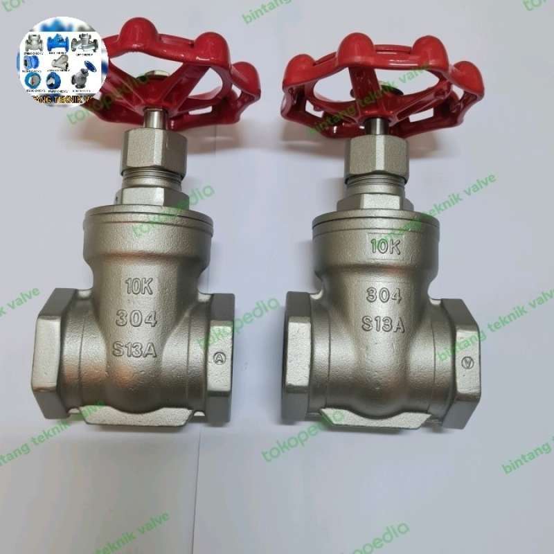 Promo Gate Valve 1 Inch Kitz Stainless Ss304 Diskon 23% Di Seller ...