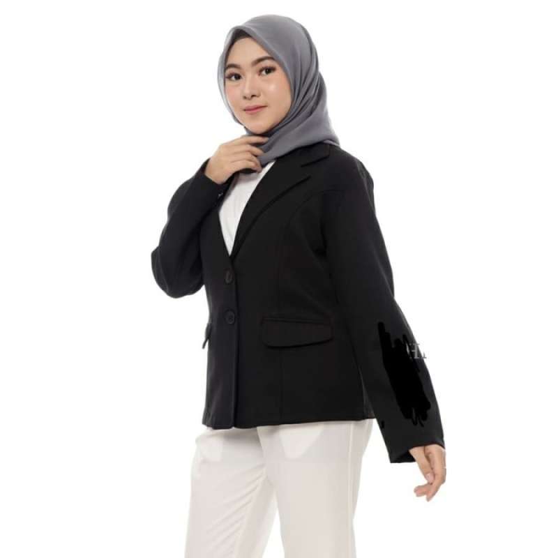 Jual Blazer Kerja Kantor Wanita Jumbo Big Size 2l 3l 4l 5l - 4l Navy Di Seller Winter ...