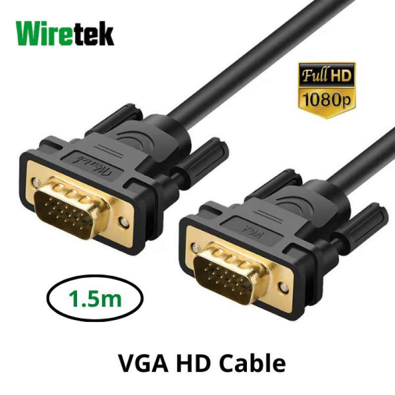 Promo Kabel Vga 1080p Hd 1.5 Meter Wiretek - 1.5 Meter Diskon 23% Di ...