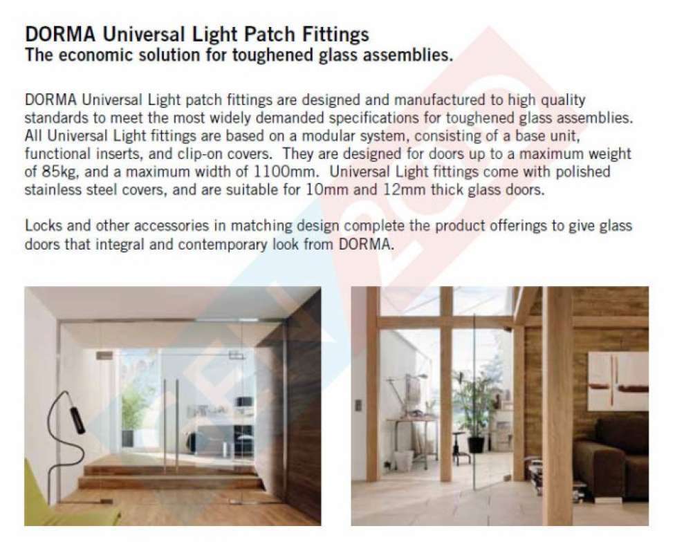 Promo Universal Light Patch Fitting Dorma Pt 30 Overpanel Glass Door Patch Promo Diskon 17% Di ...